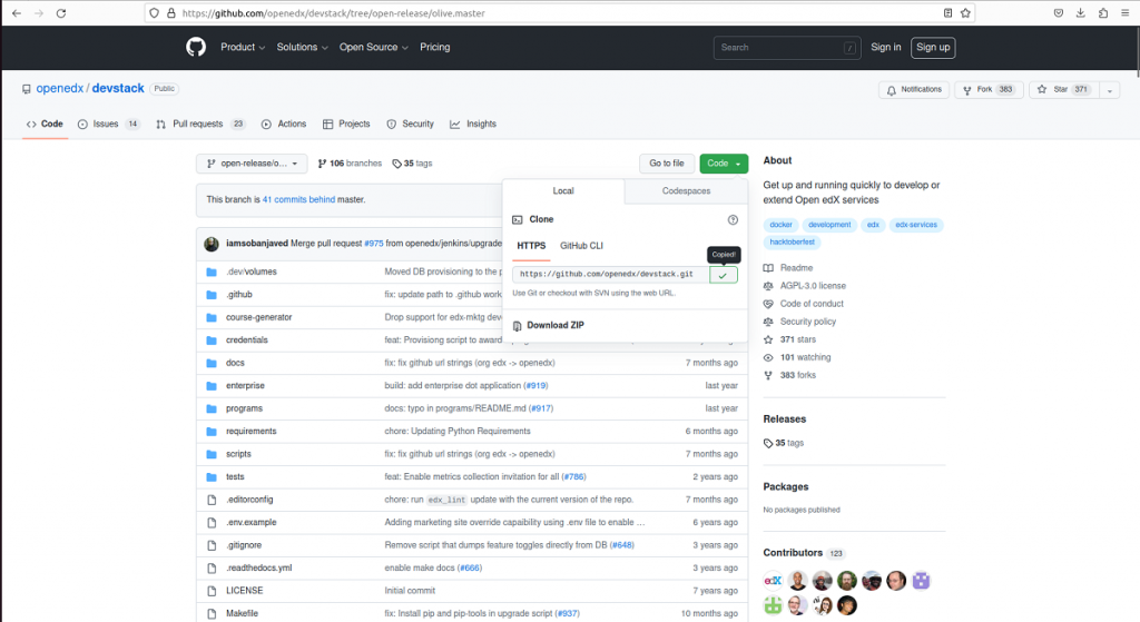 Open edX DevStack Installation with Olive Release